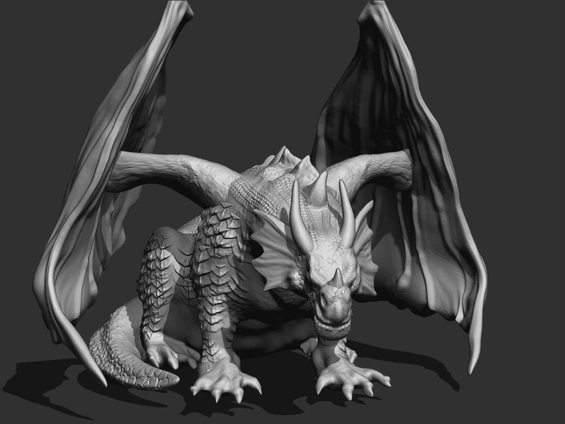 Dragon Statue 3D model 3D printable | CGTrader