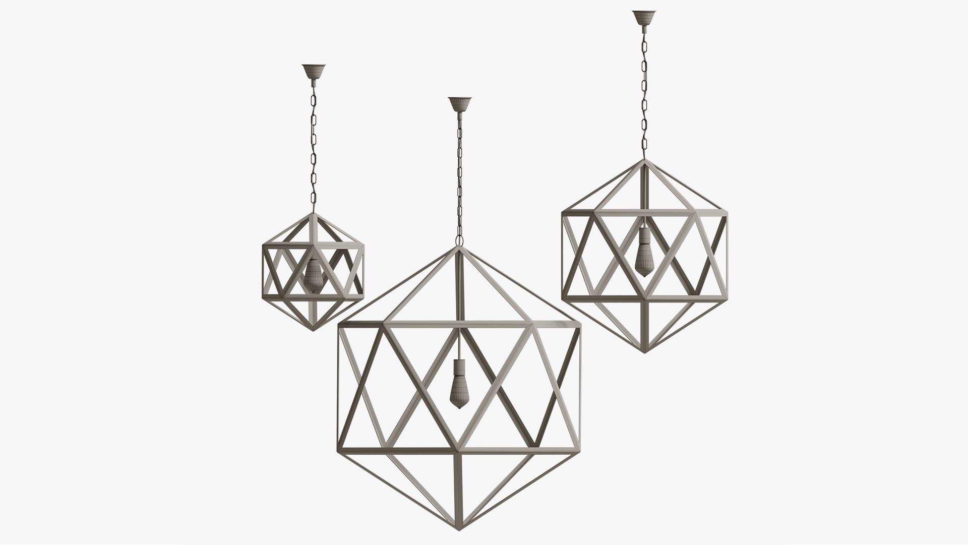 chandelier loft polyedra 3D model | CGTrader