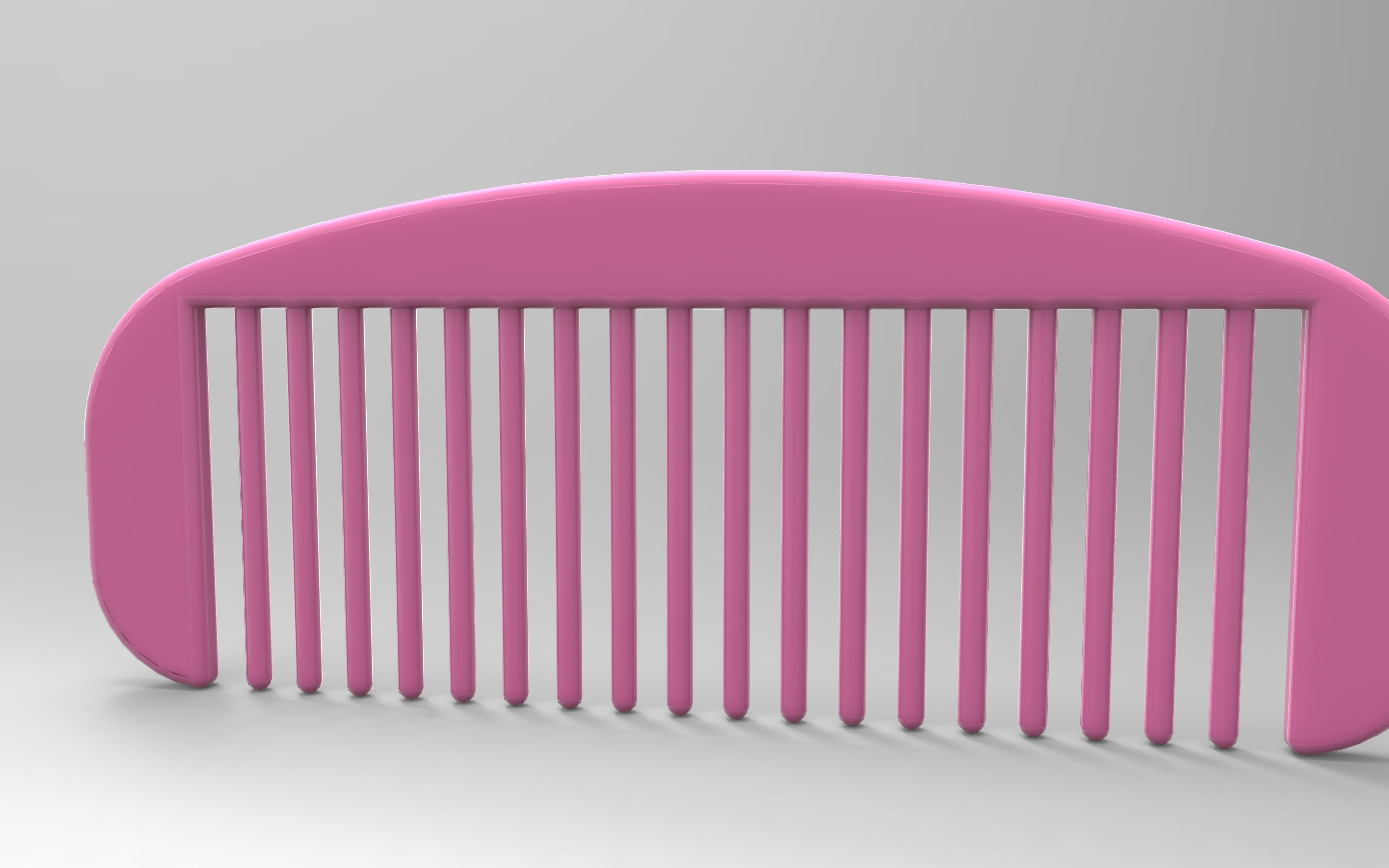 hair comb 3D model 3D printable | CGTrader