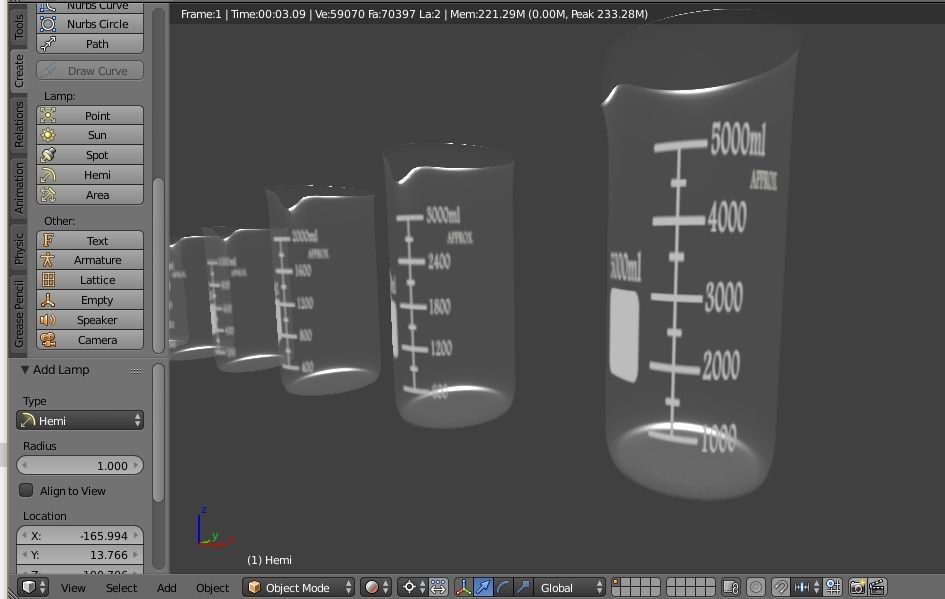 Beakers set of bowls 3D model | CGTrader