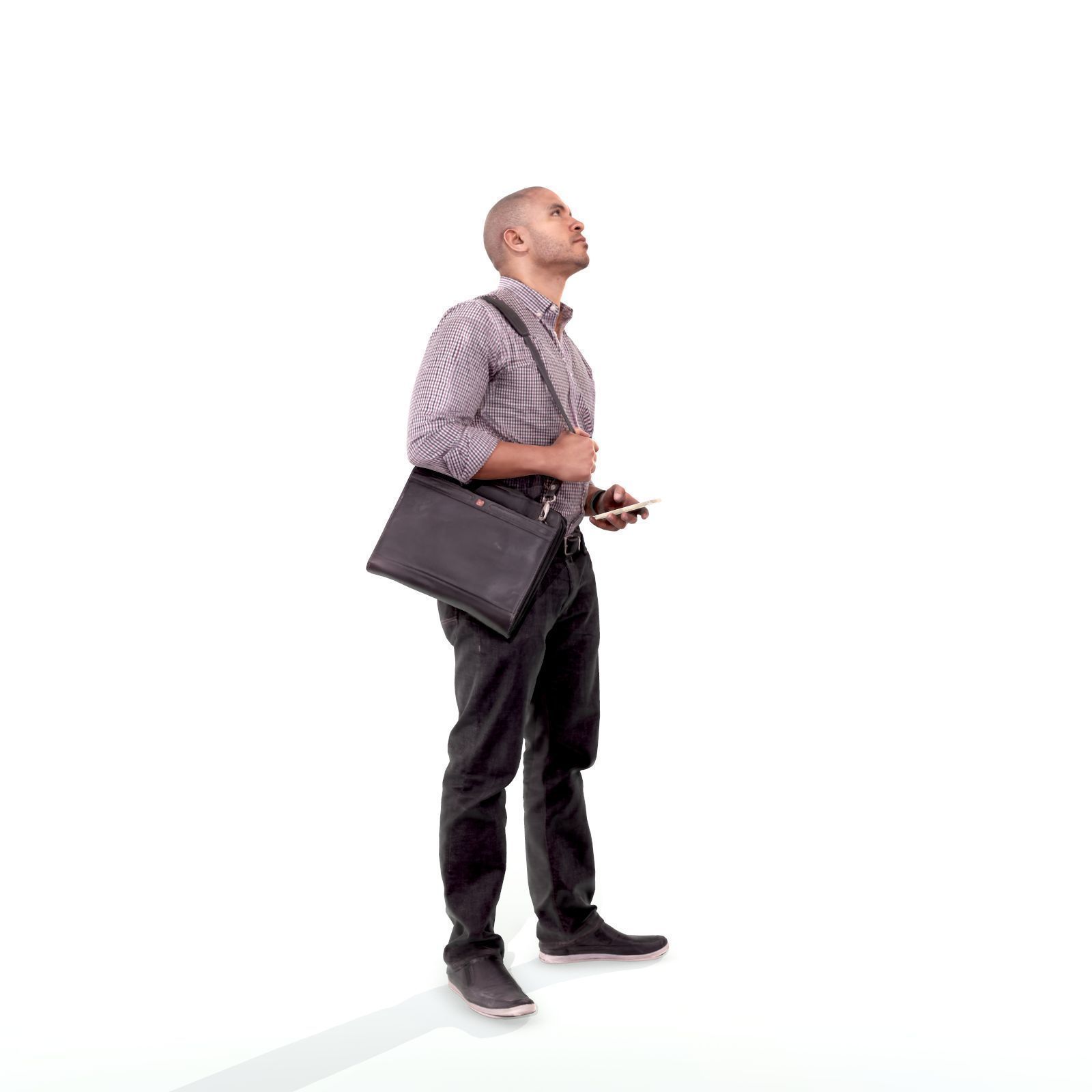 Man Standing Looking Upwards CMan0215-HD2-O01P02-S 3D model | CGTrader