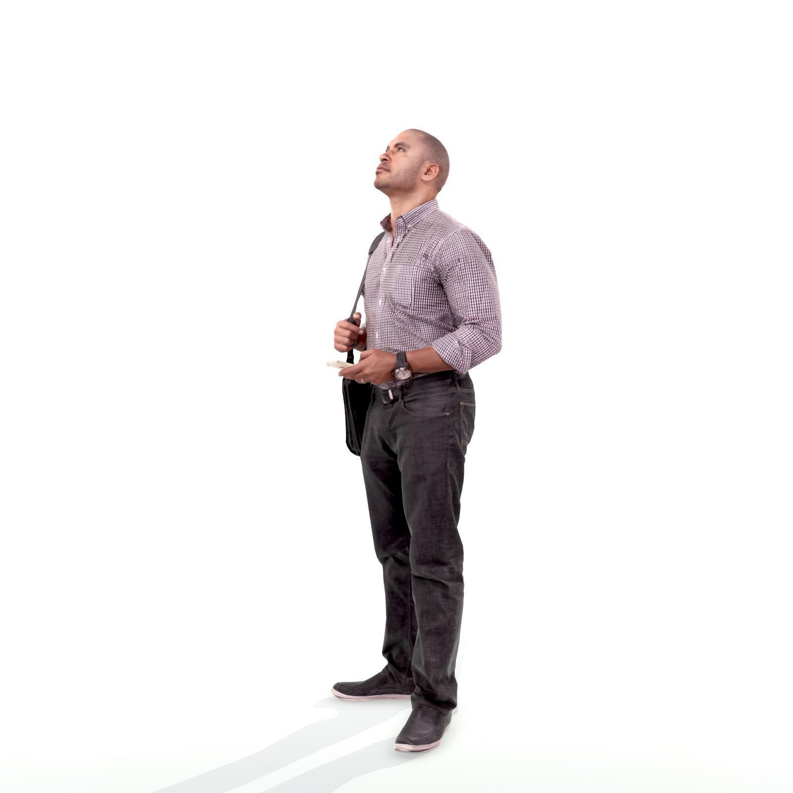 Man Standing Looking Upwards CMan0215-HD2-O01P02-S 3D model | CGTrader
