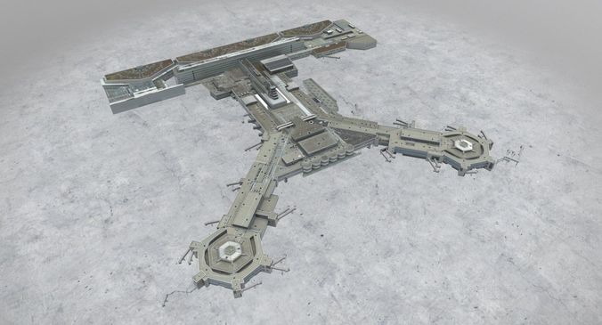 3D model EDDF Terminal 1B VR / AR / low-poly | CGTrader