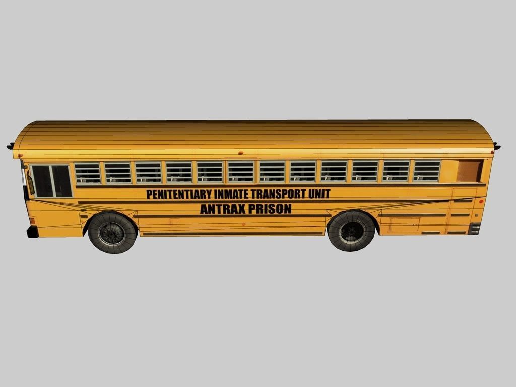 3D model Prison Bus VR / AR / low-poly | CGTrader