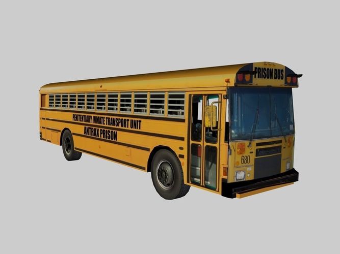 3D model Prison Bus VR / AR / low-poly | CGTrader