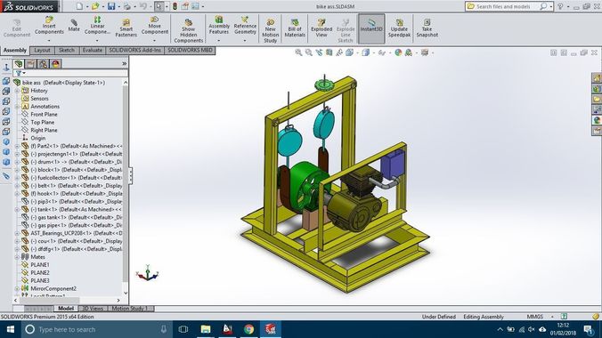 Engine-Test-Rig-Dynamometer computer screen showing machine 3D model ...