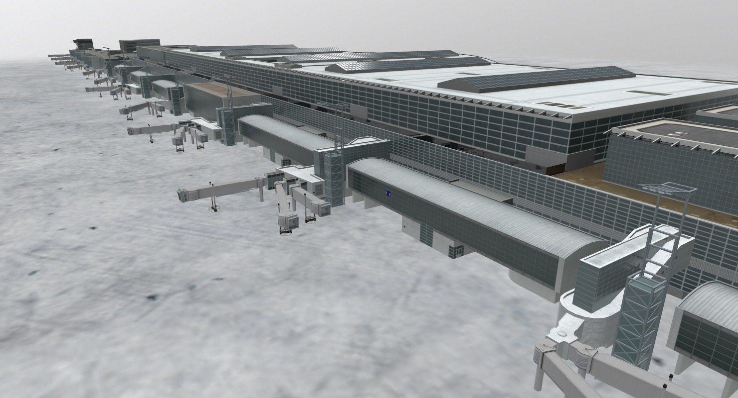 3D model EDDF Terminal 2 VR / AR / low-poly | CGTrader