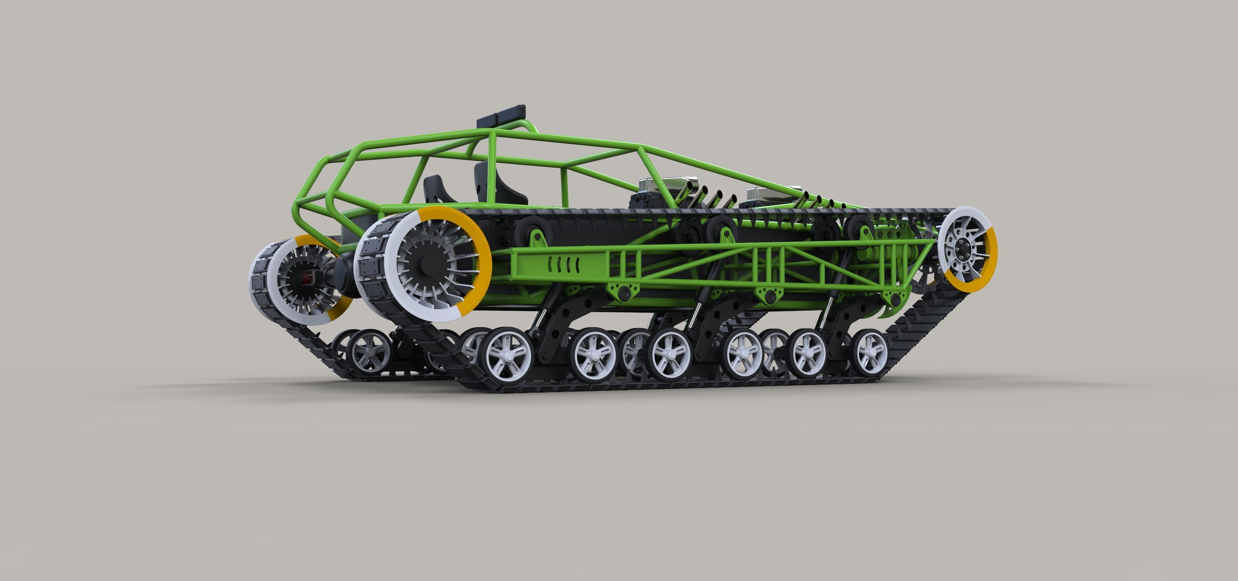 Concept tracked vehicle 3D model | CGTrader