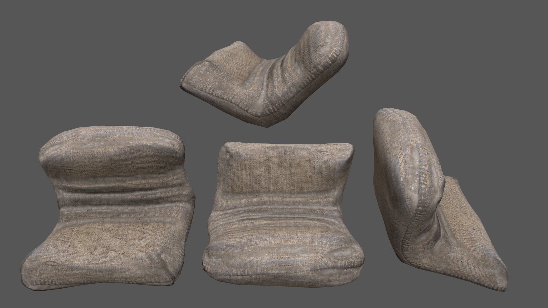 3D model sandbag set VR / AR / low-poly | CGTrader