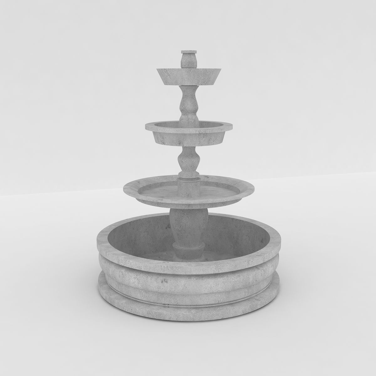 fountain three tiered 3D model | CGTrader