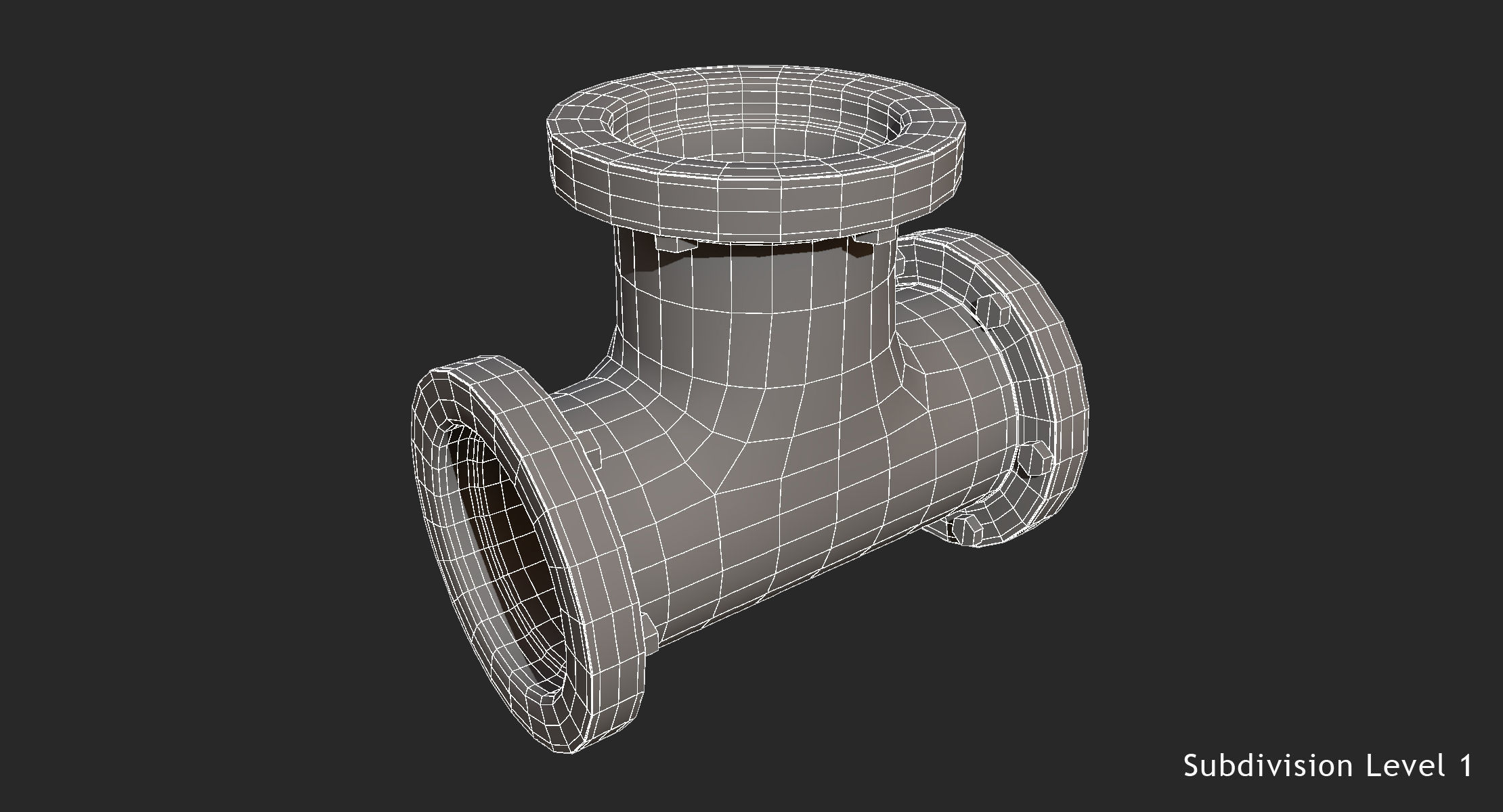 Red T Pipe 3D model | CGTrader
