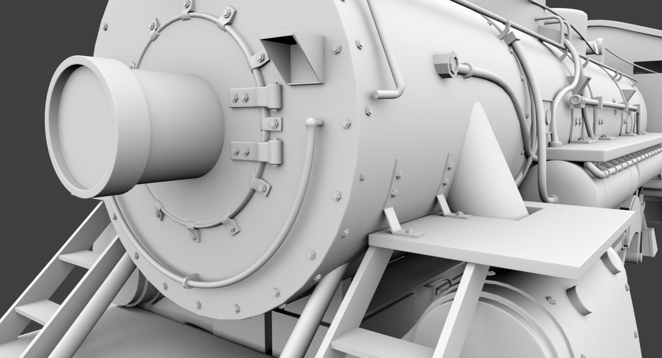 Steam Train 3D model animated rigged | CGTrader