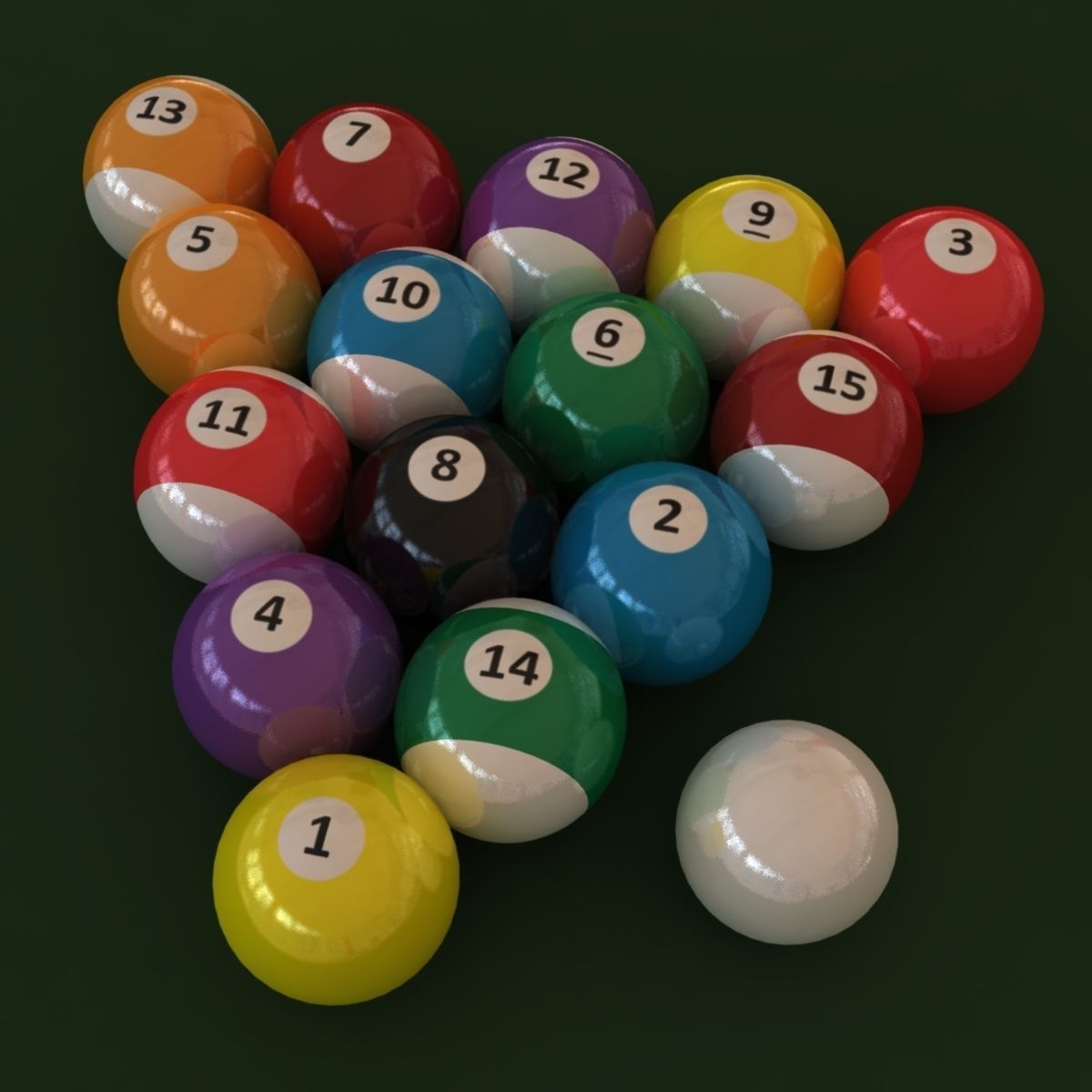 Pool Balls 3D model animated | CGTrader