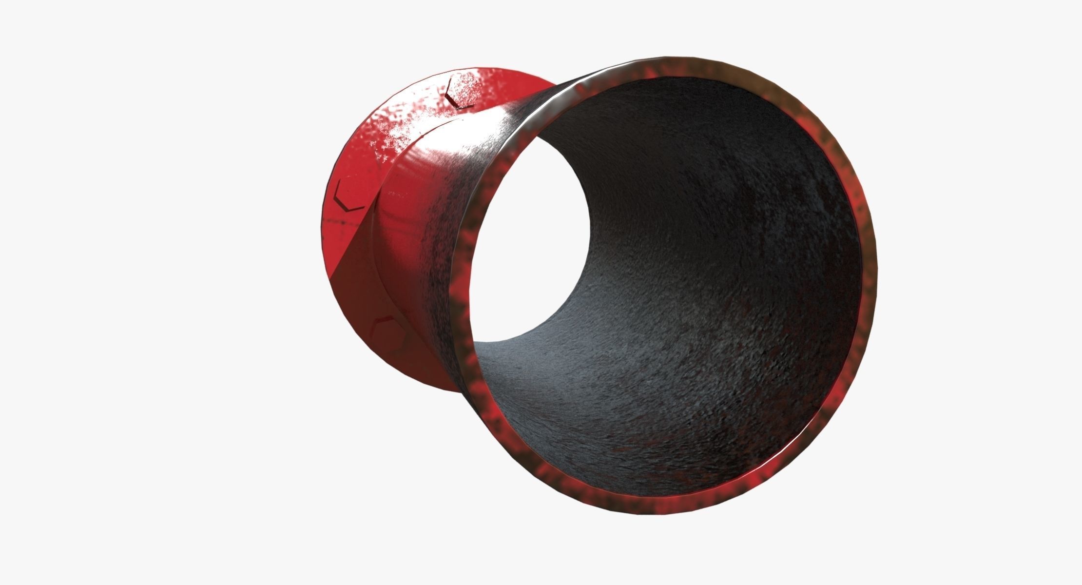 Red Painted Pipe Collection 3D model | CGTrader