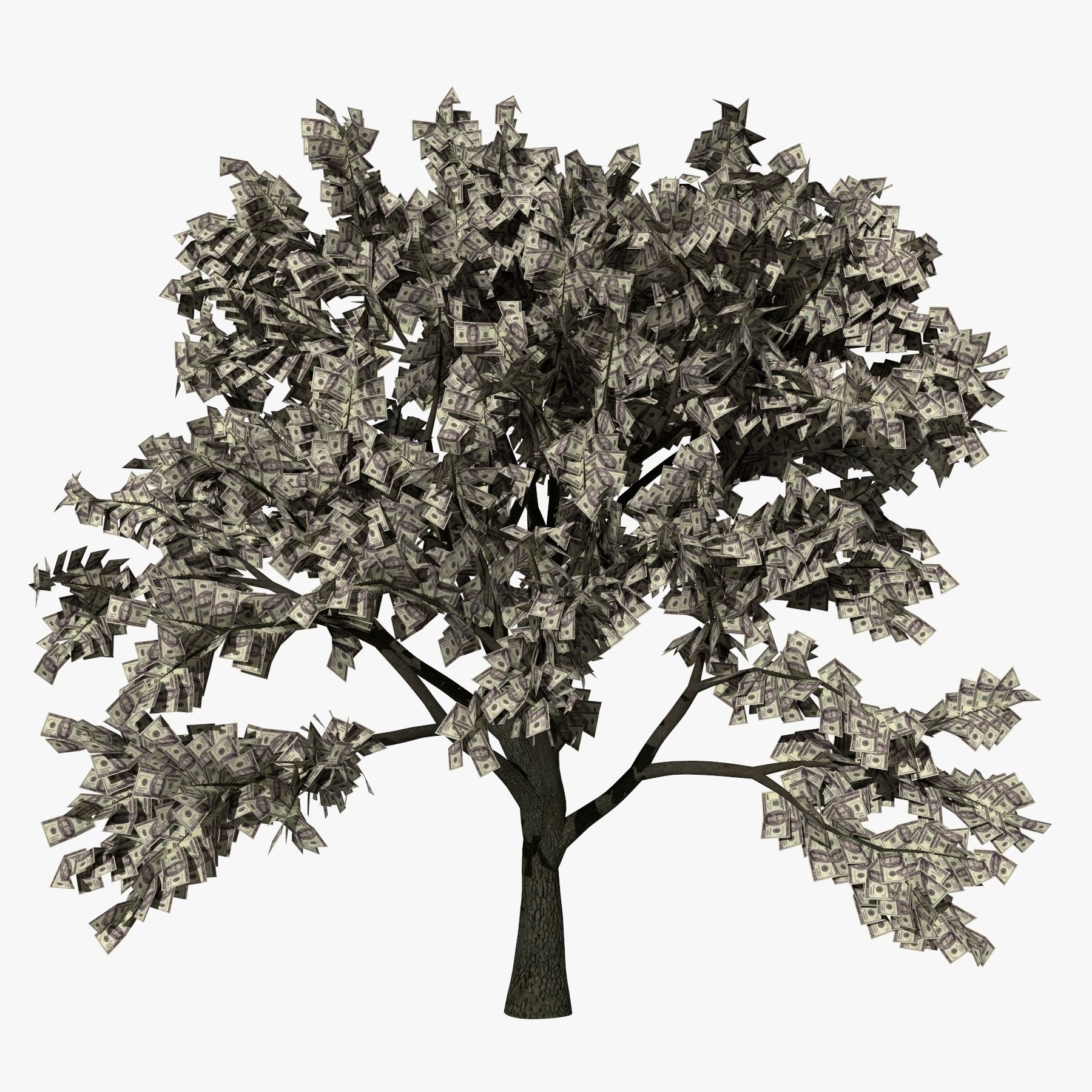 Money Tree 20s 3D model 3D model | CGTrader