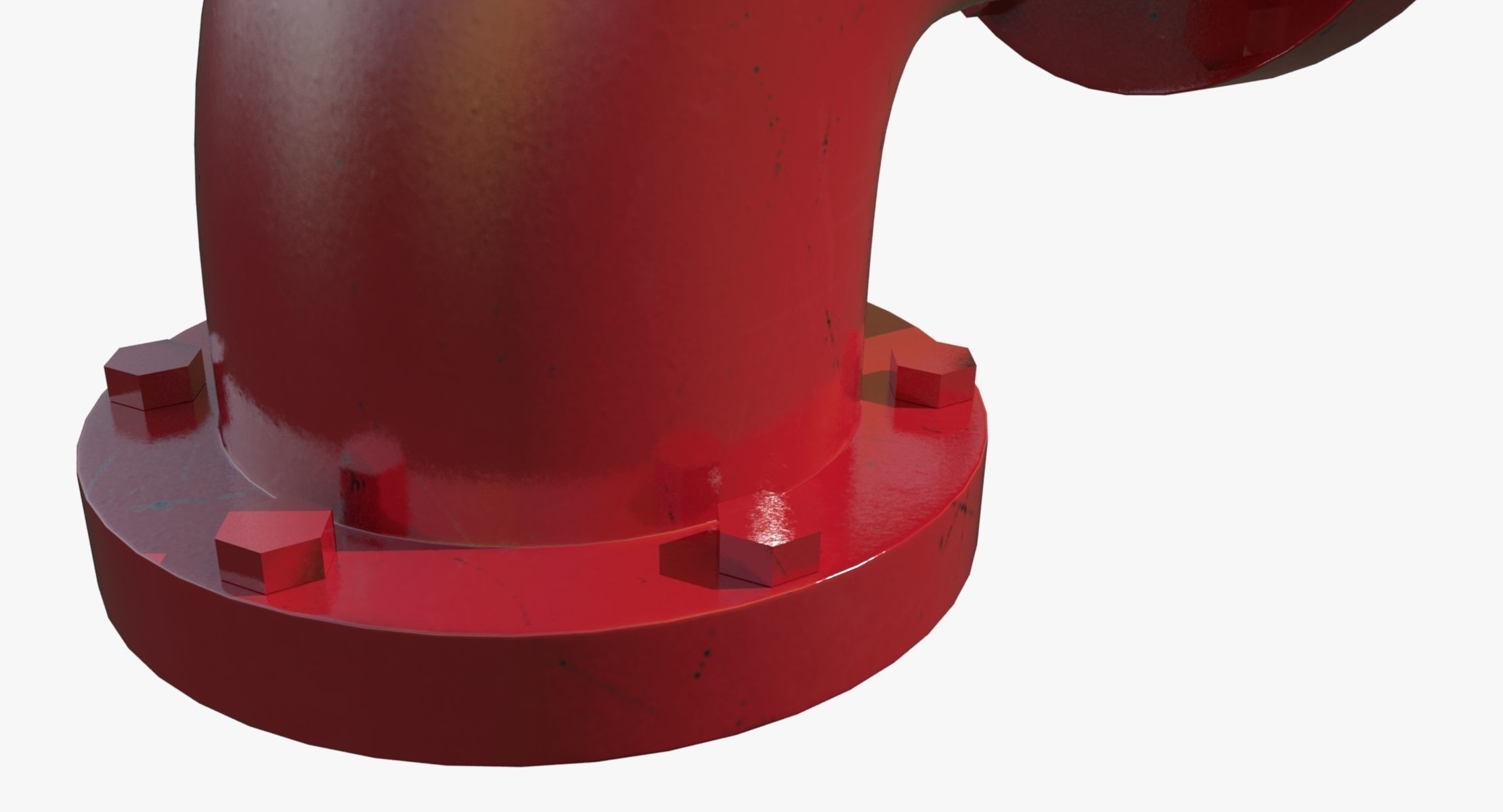 Corner Red Pipe 3D model | CGTrader