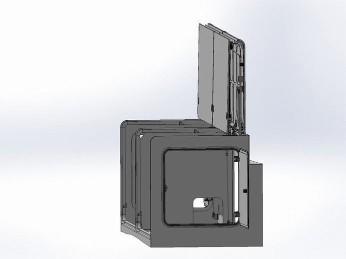 Fully controlled door opening closing regulating mechanism free 3D ...