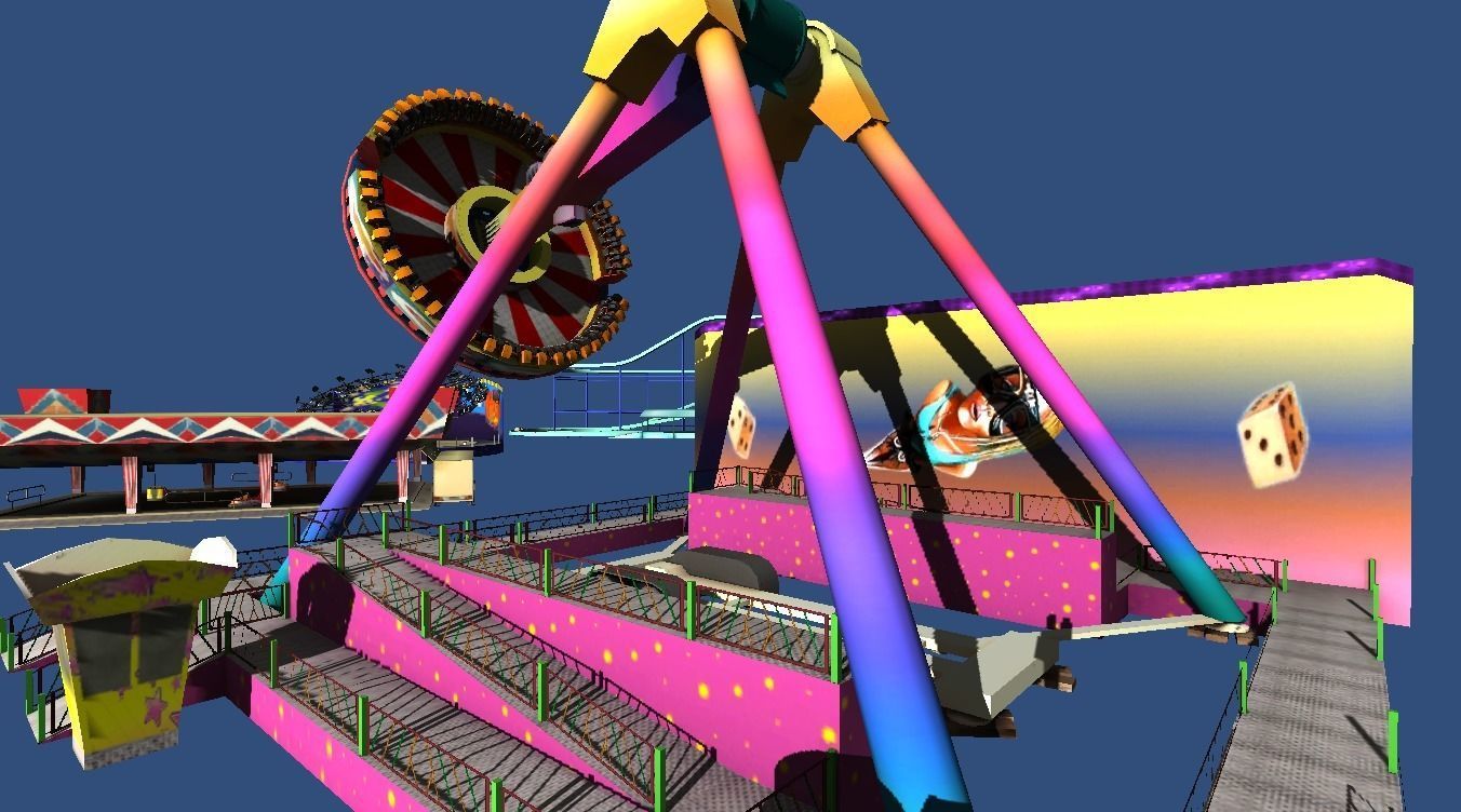 3D model Fairground rides collection VR / AR / low-poly | CGTrader