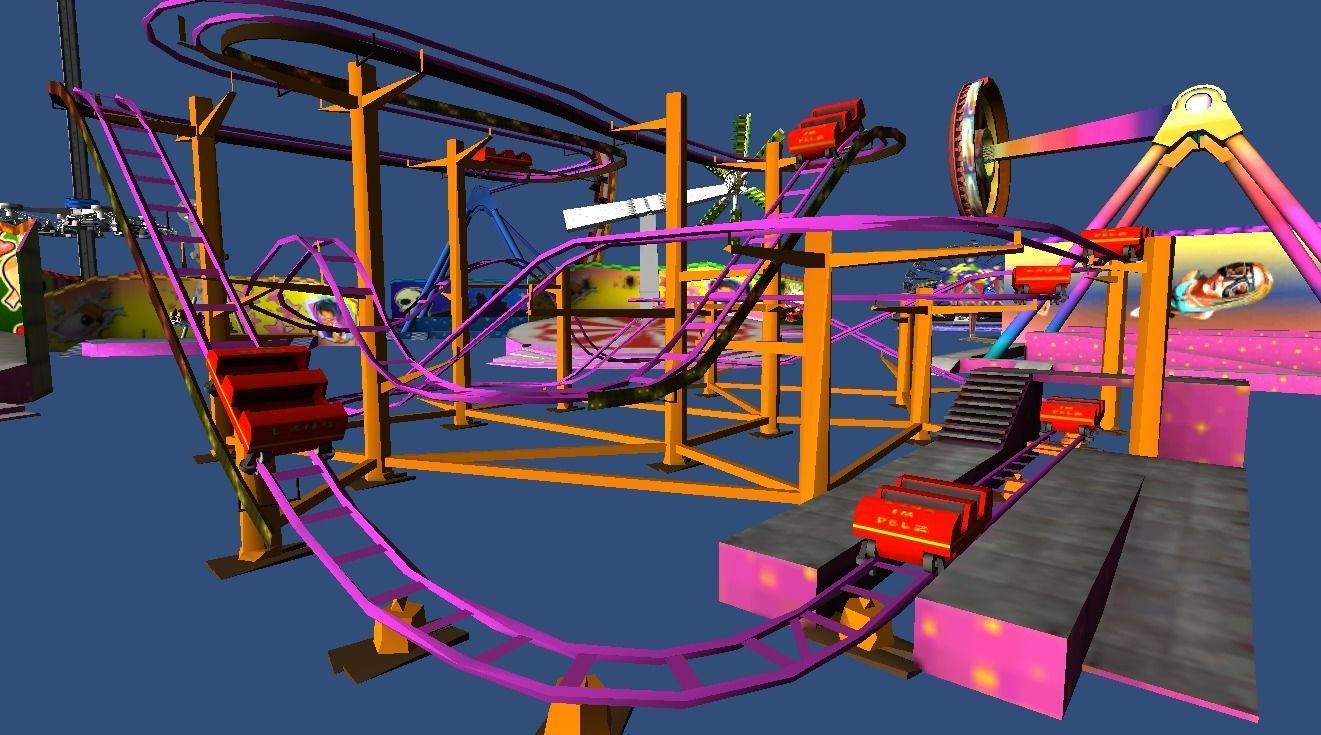 3D model Mobile fairground rides VR / AR / low-poly | CGTrader