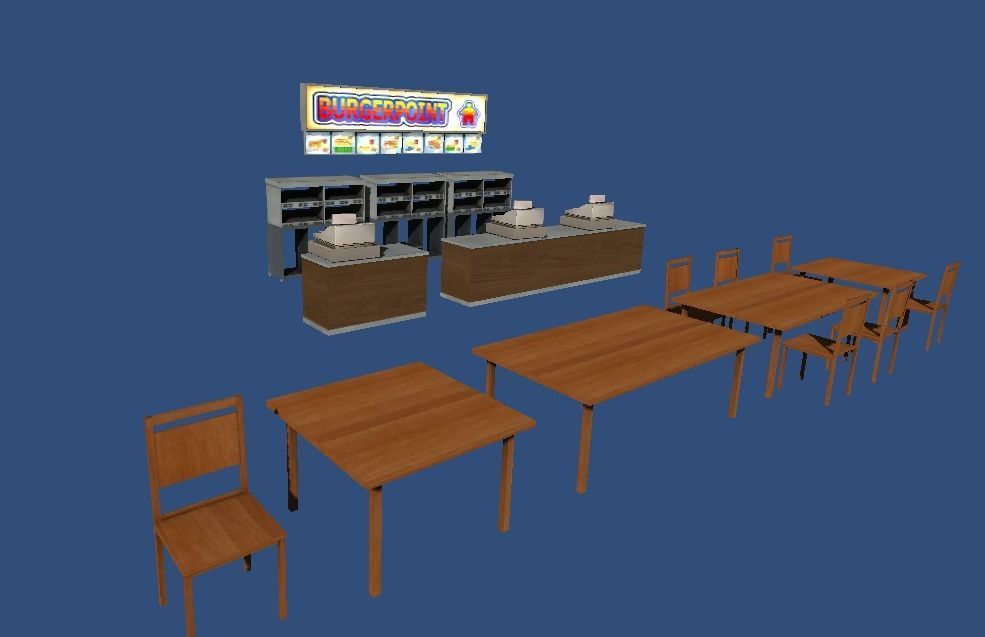 3D model Fastfood restaurant props VR / AR / low-poly | CGTrader