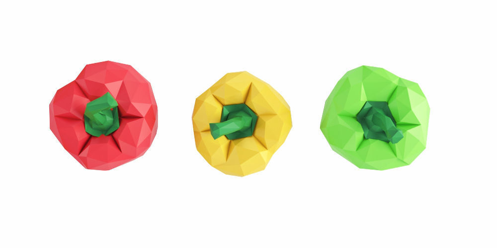 3D model Pepper Low Poly VR / AR / low-poly | CGTrader