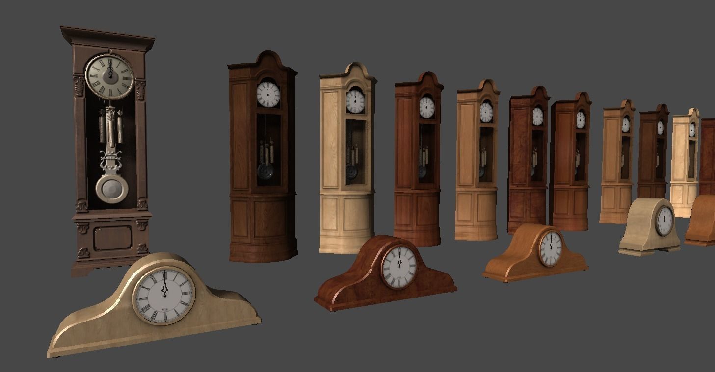 3D model Clocks collection VR / AR / low-poly | CGTrader