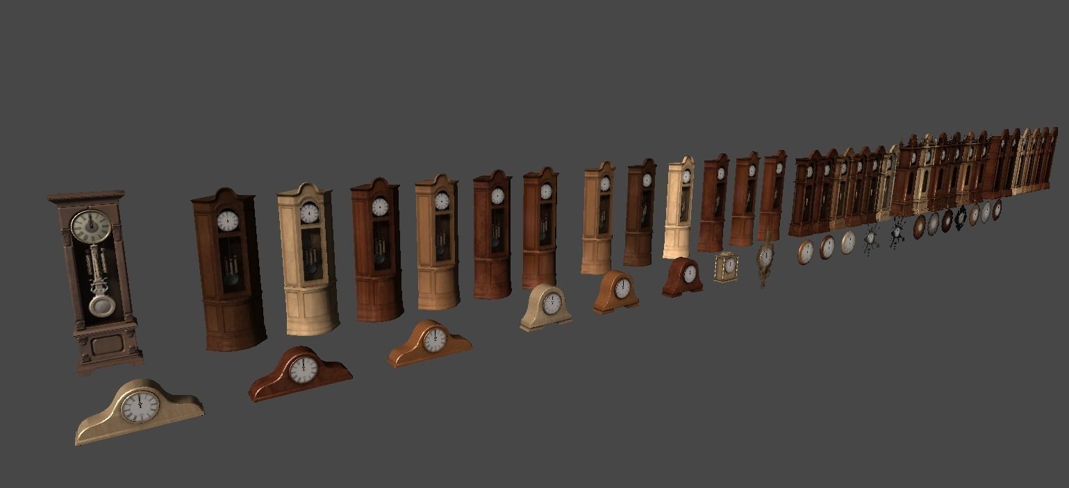 3D model Clocks collection VR / AR / low-poly | CGTrader