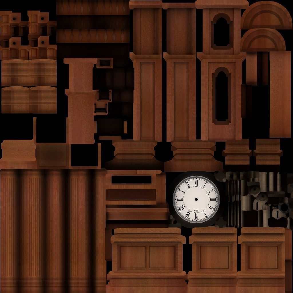 3D model Clocks collection wall clock with roman numerals VR / AR / low ...