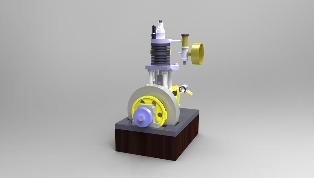Pressure controlled 2 stroke engine 3D model | CGTrader