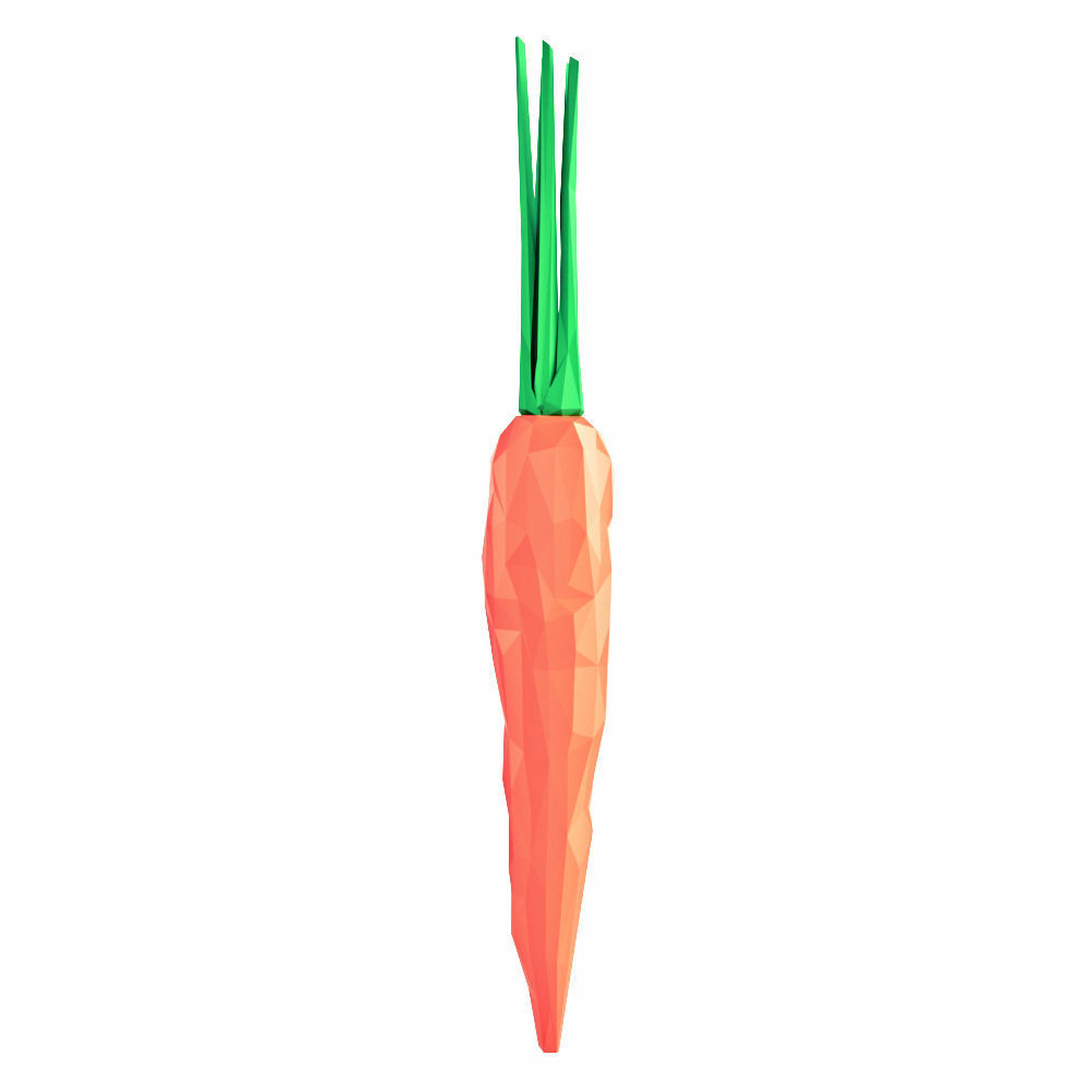3D model Carrot Low Poly VR / AR / low-poly | CGTrader