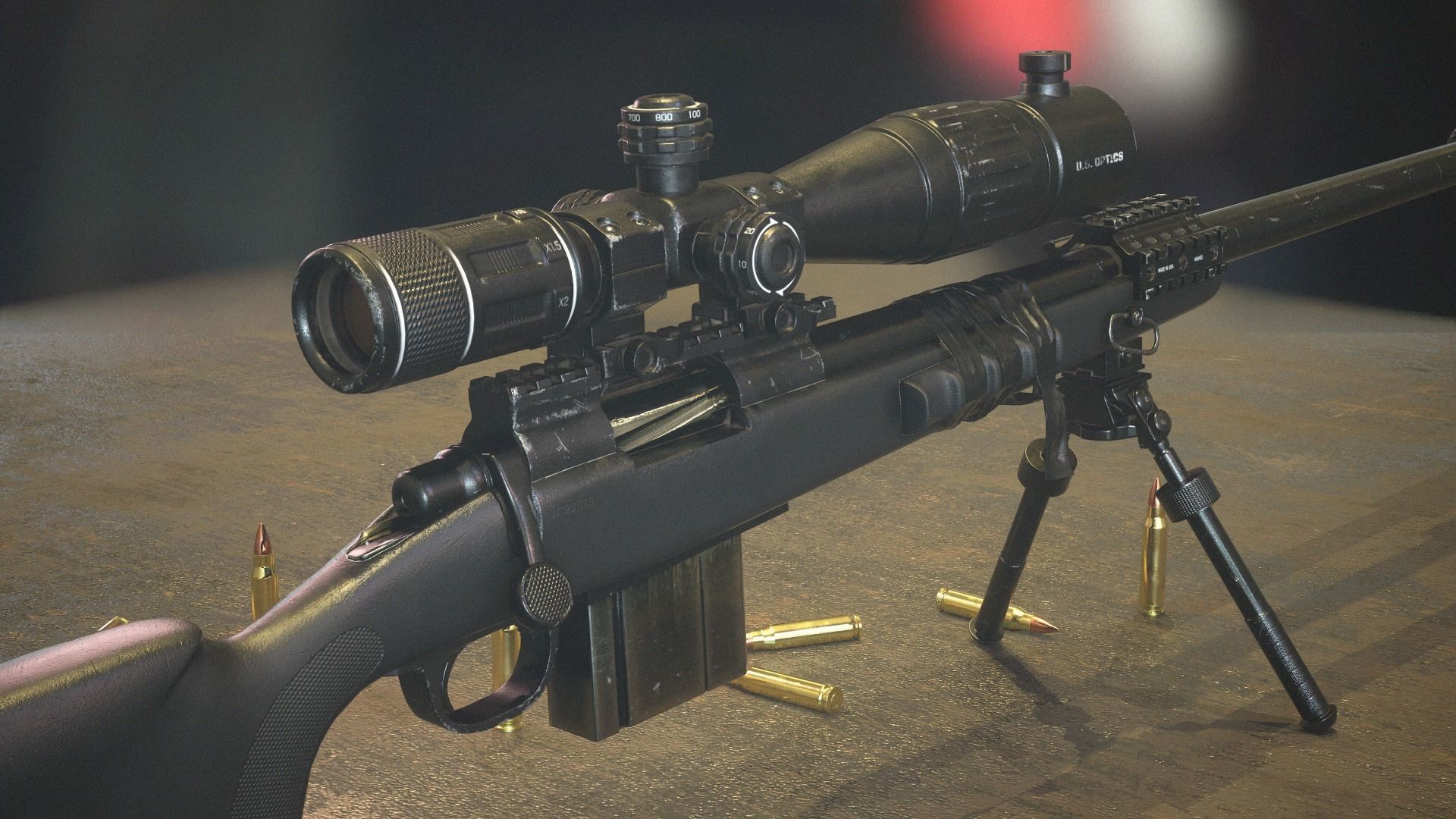 M40 Sniper Rifle - Mid Poly 3D model | CGTrader