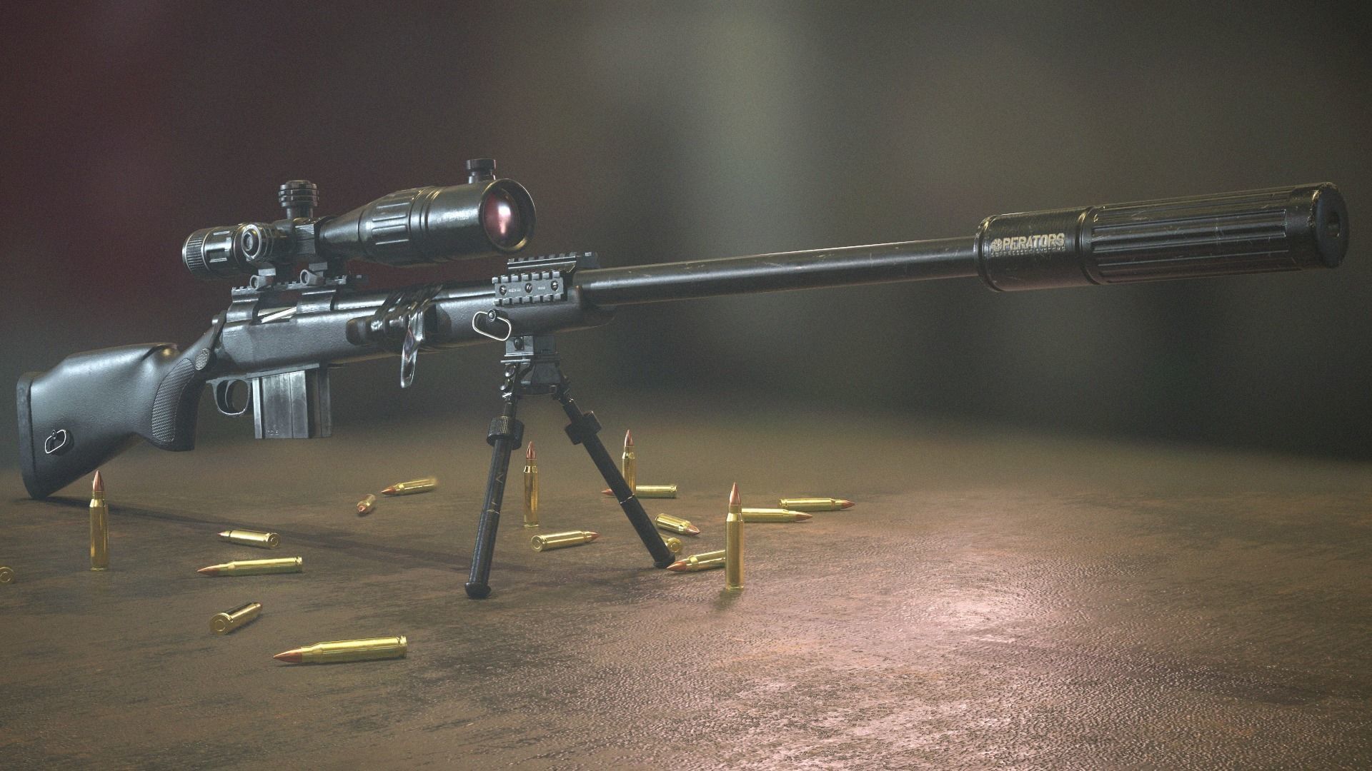 M40 Sniper Rifle - Mid Poly 3D model | CGTrader