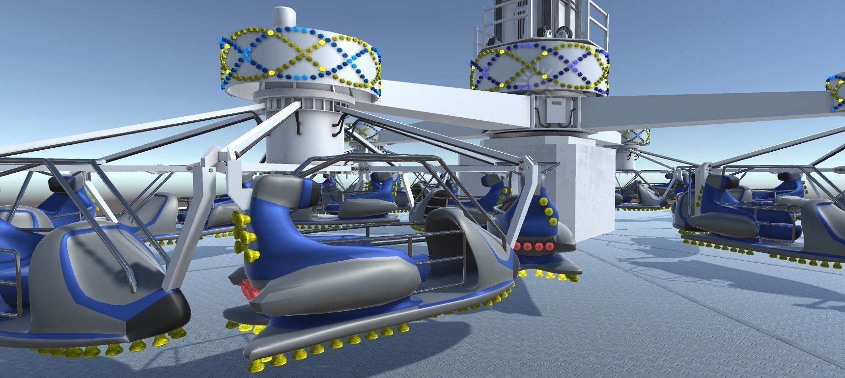 3D model High Detail Fairground Ride 08 - Ikarus VR / AR / low-poly ...