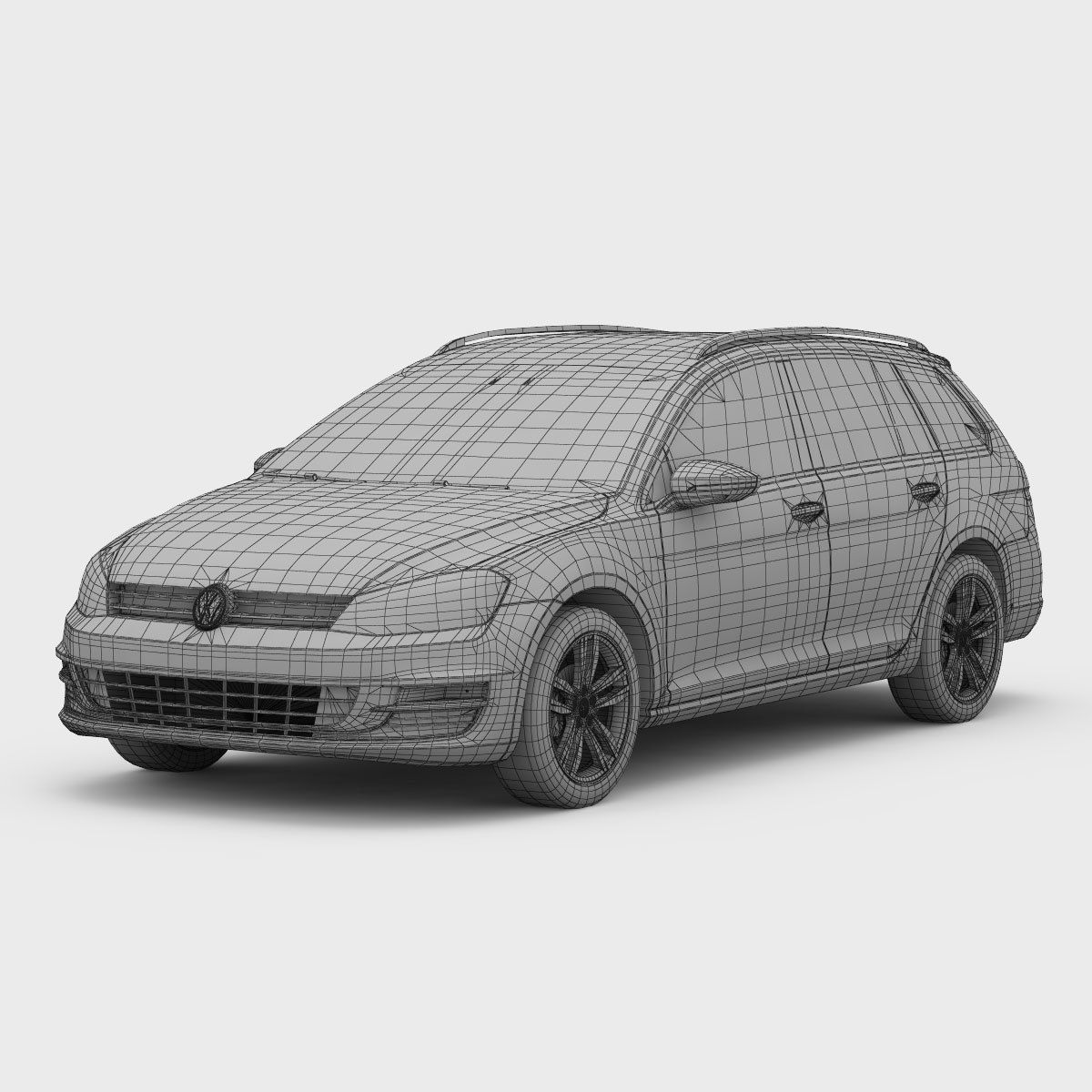 Volkswagen Golf 7 Variant 2013 3D model | CGTrader