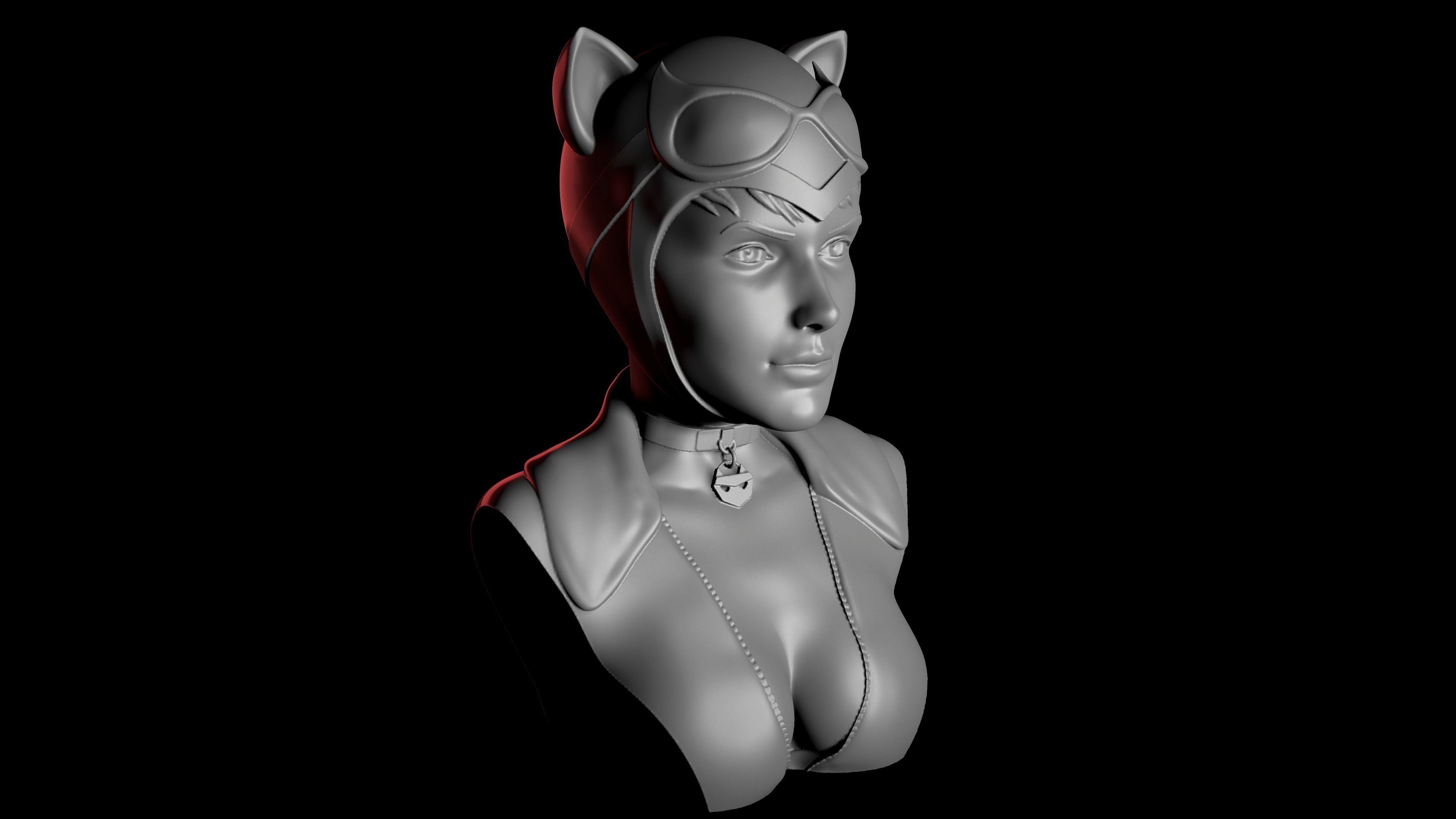 Bust Catwoman 3d Model 3d Printable Cgtrader