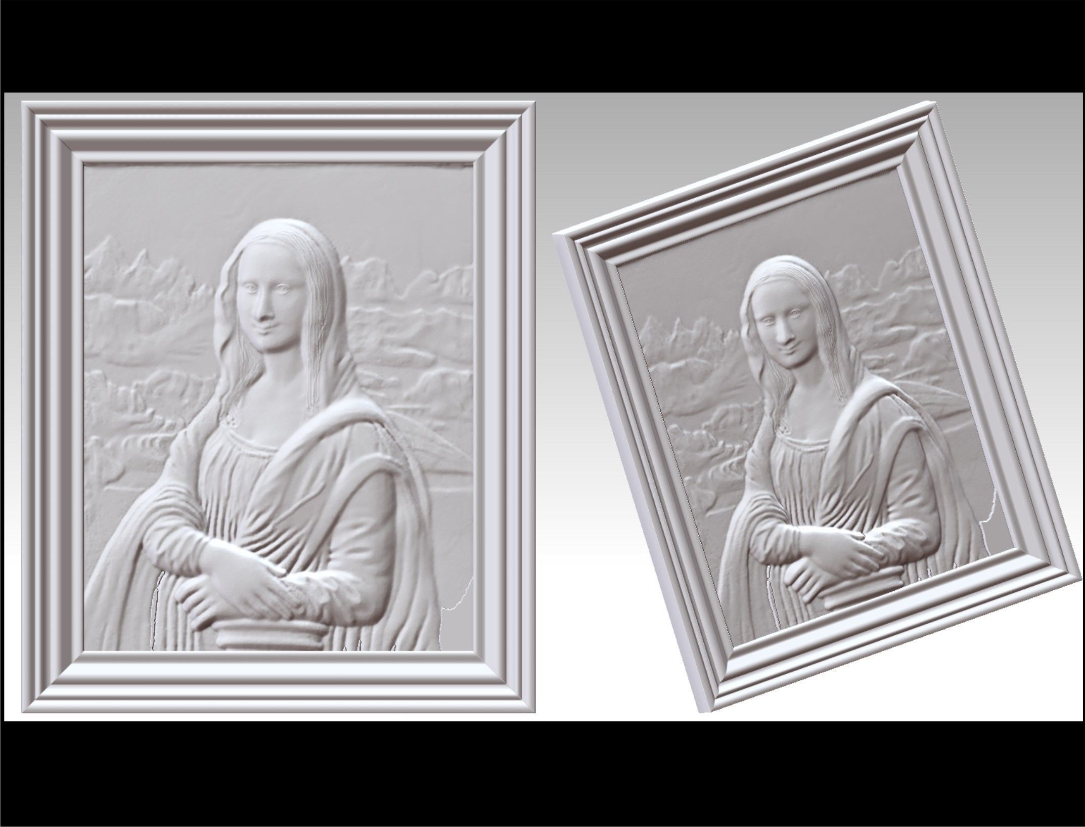 The Mona Lisa 3D model 3D printable | CGTrader