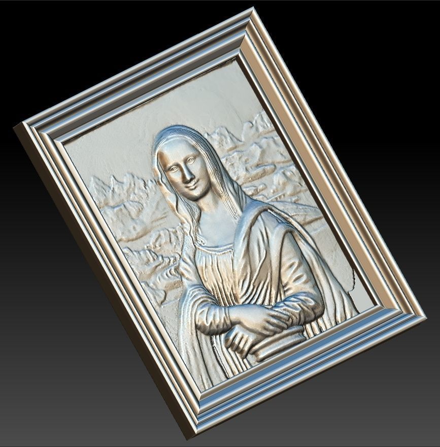 The Mona Lisa 3D model 3D printable | CGTrader