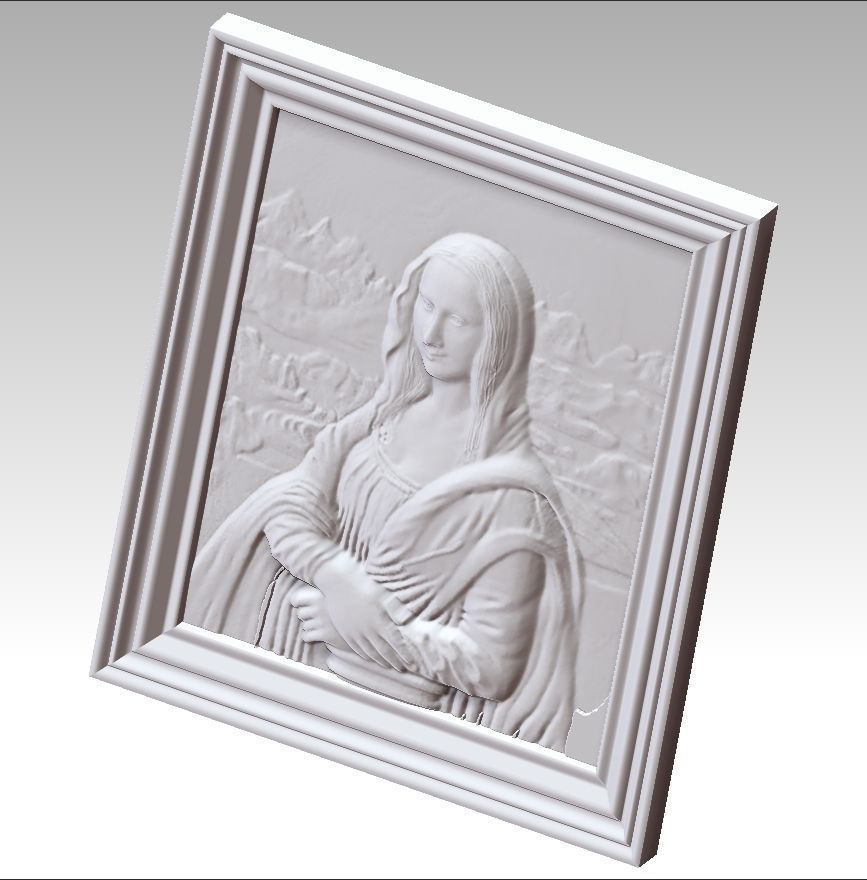 The Mona Lisa 3D model 3D printable | CGTrader