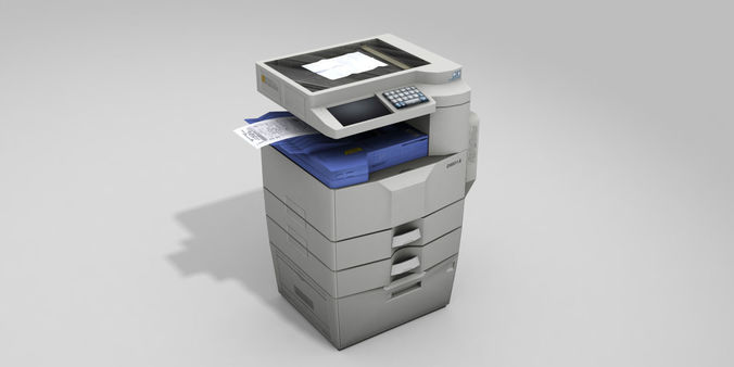3D model Photocopy Machine VR / AR / low-poly | CGTrader