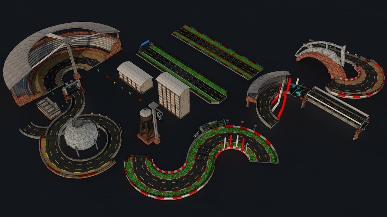 3D model Racetrack VR / AR / low-poly | CGTrader