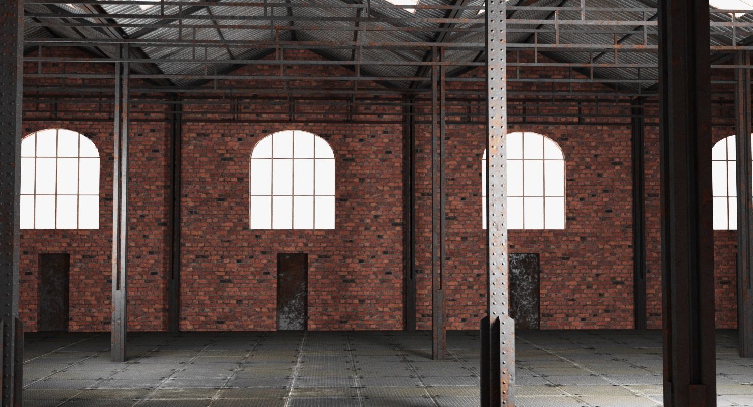 Old Brick Warehouse Interior 3D model | CGTrader