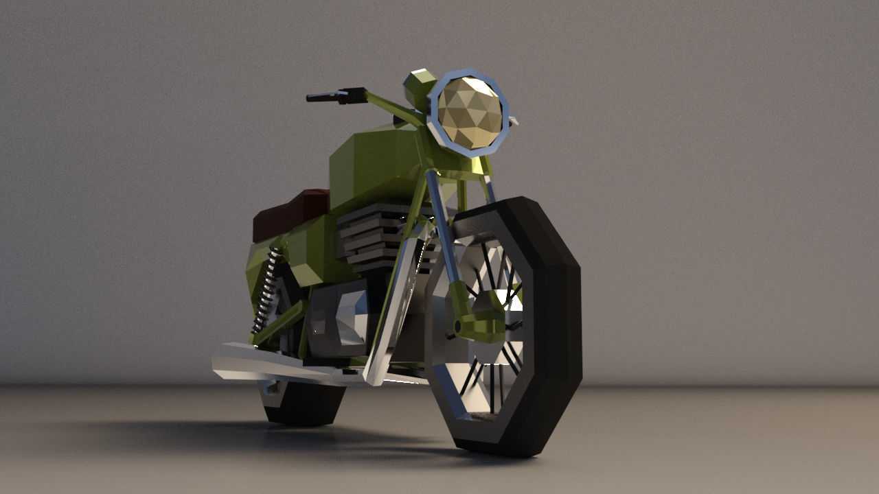 3D model Low Poly Motorcycle 01 VR / AR / low-poly | CGTrader
