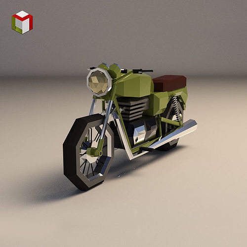 3D model Low Poly Motorcycle 01 VR / AR / low-poly | CGTrader