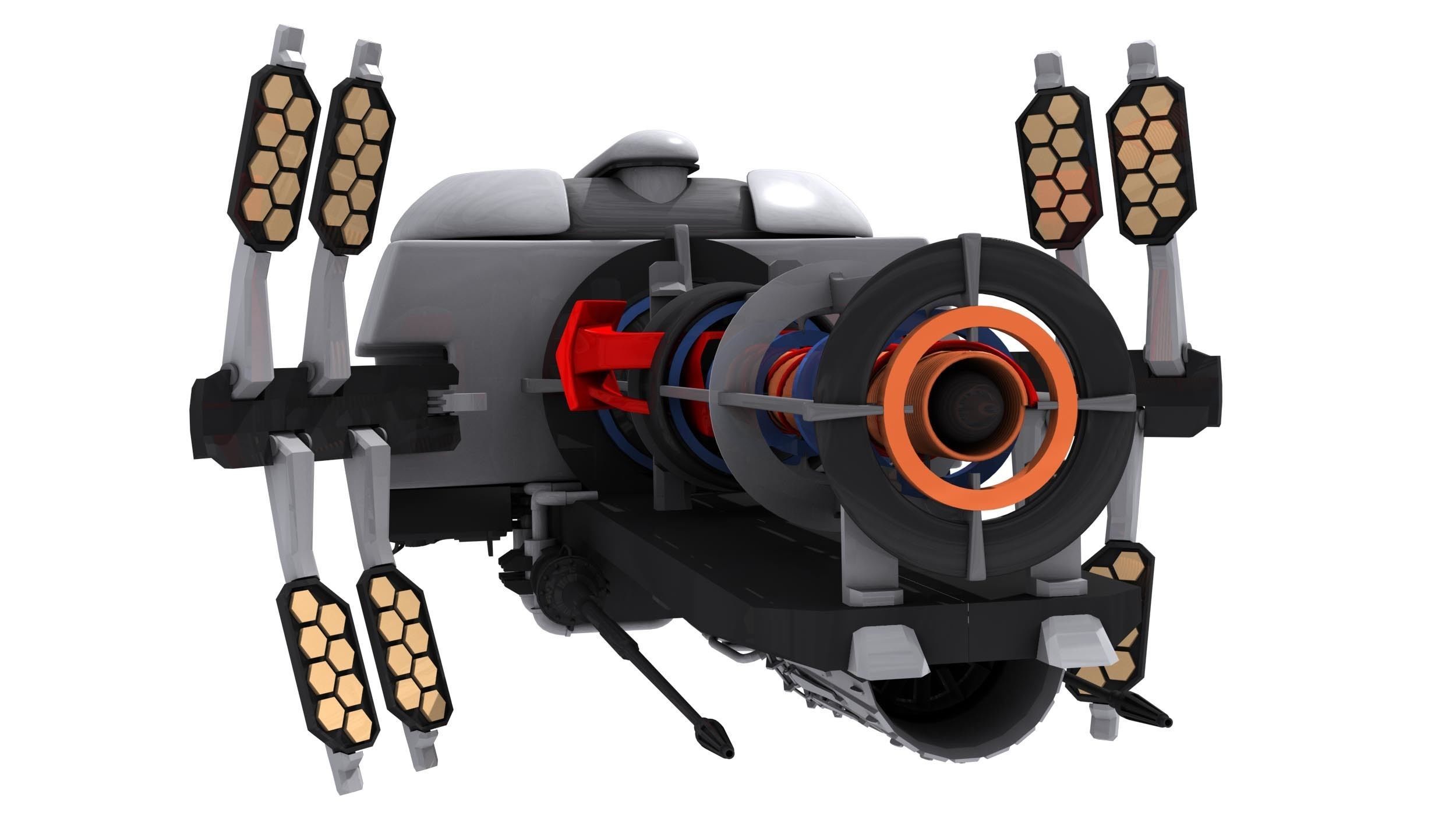 Sci-Fi Energy Gun free 3D model animated | CGTrader