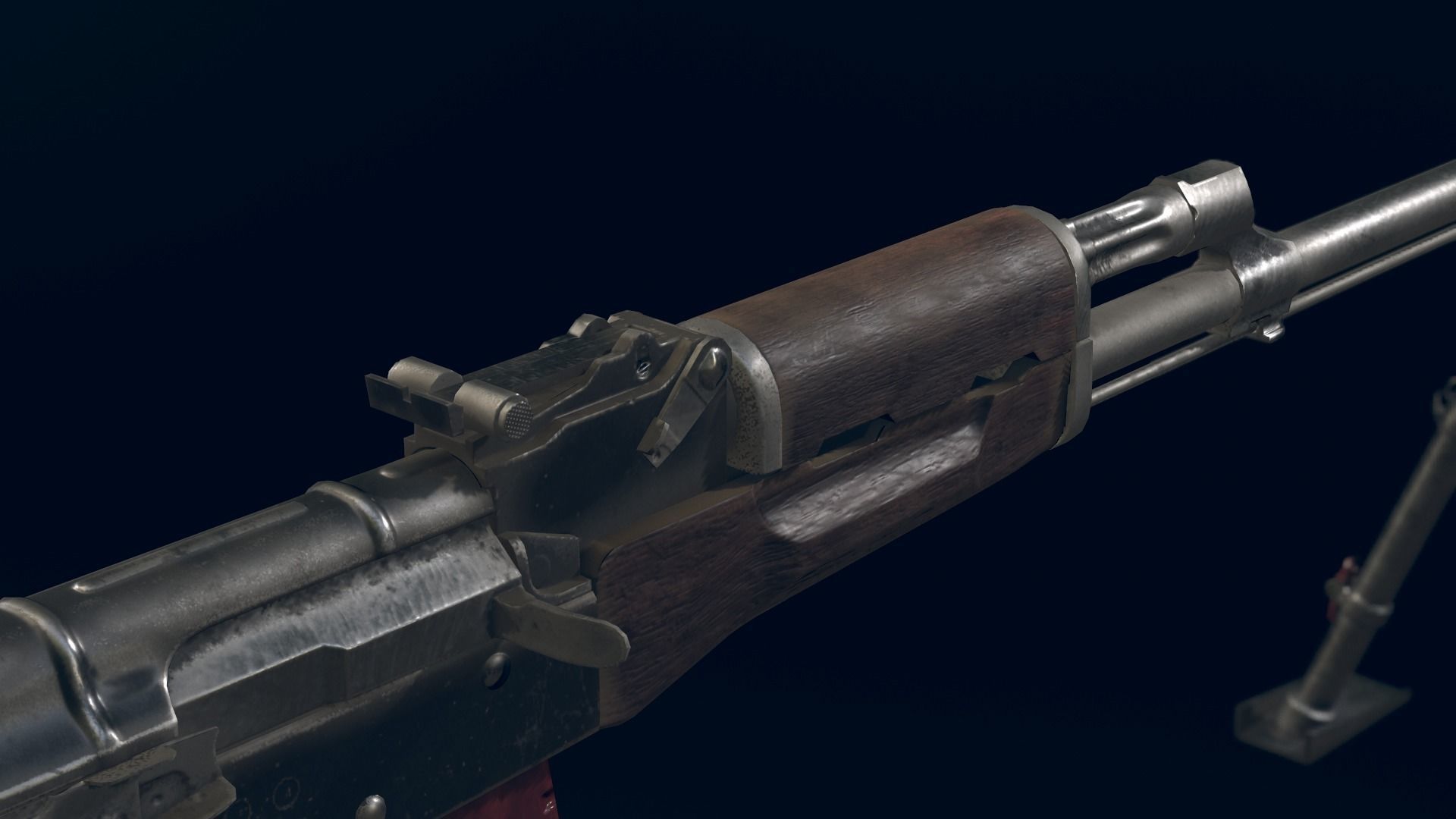 3D model RPK Automatic Rifle equipped with GL25 and bipod VR / AR / low ...