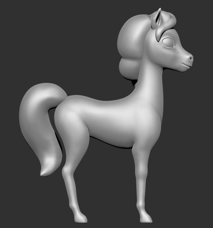 Stylized pony 3D model 3D printable | CGTrader