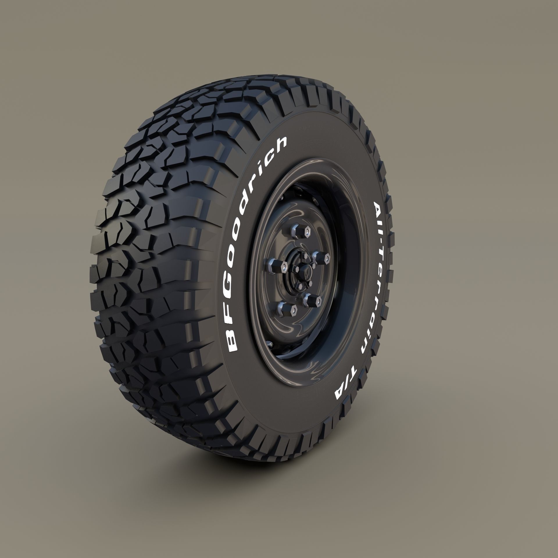 Offroad BF Goodrich Wheel 3D model | CGTrader