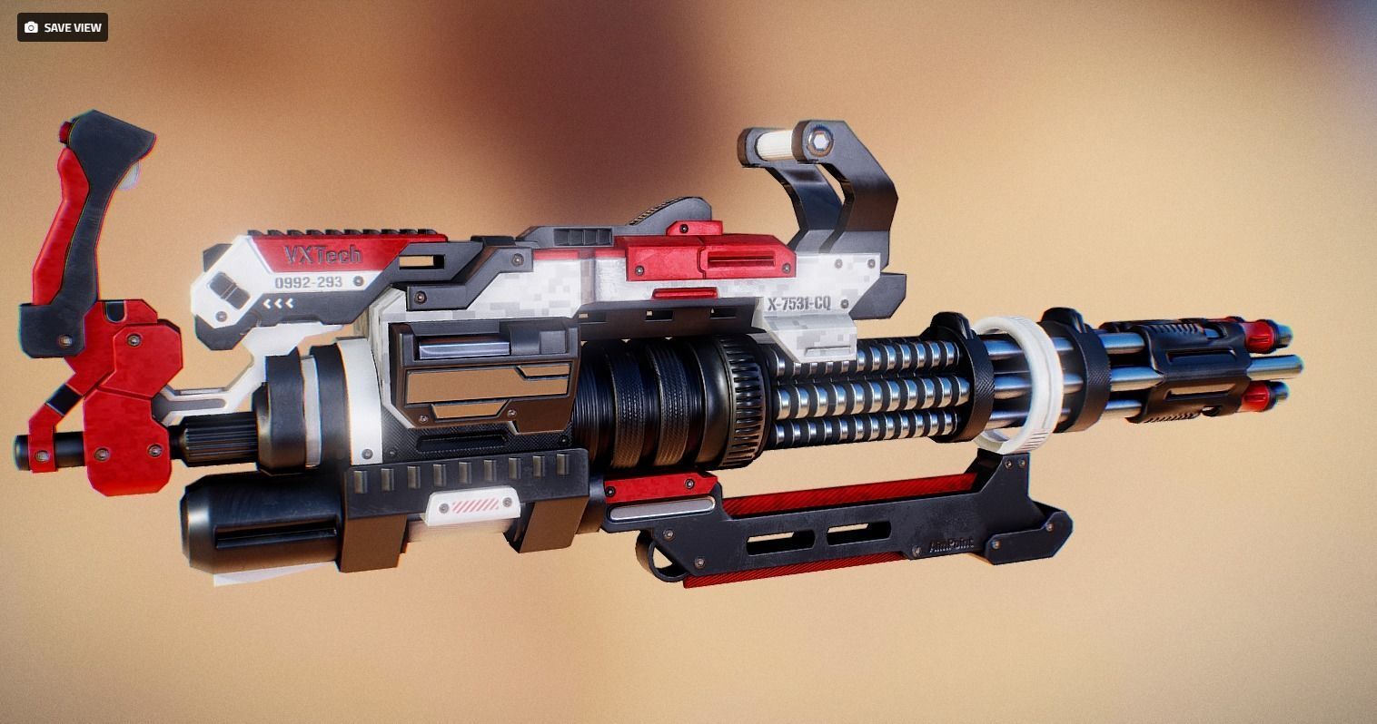 3D model Futuristic Weapon Pack - Unity and Unreal Packages VR / AR ...