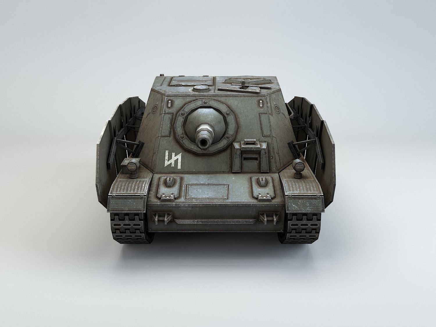 3D model Low poly SdKfz 166 Sturmpanzer Brummbar Early VR / AR / low ...