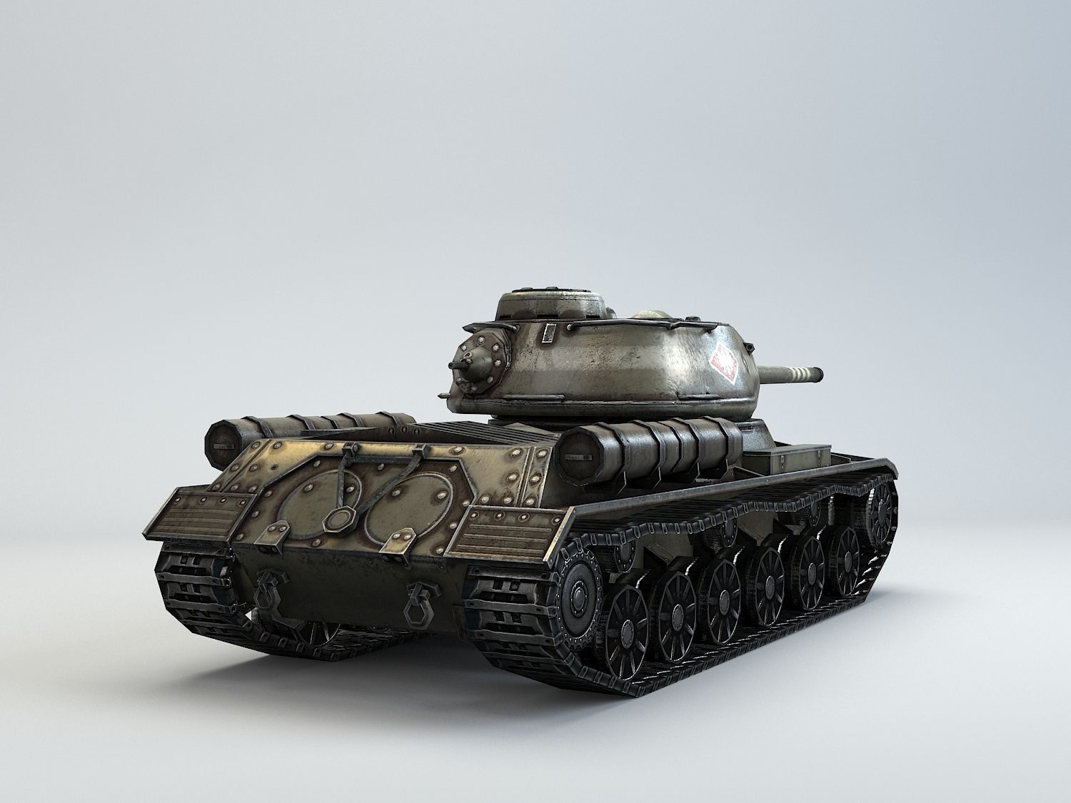 3D model Low Poly IS-1 85 soviet russian heavy tank VR / AR / low-poly ...